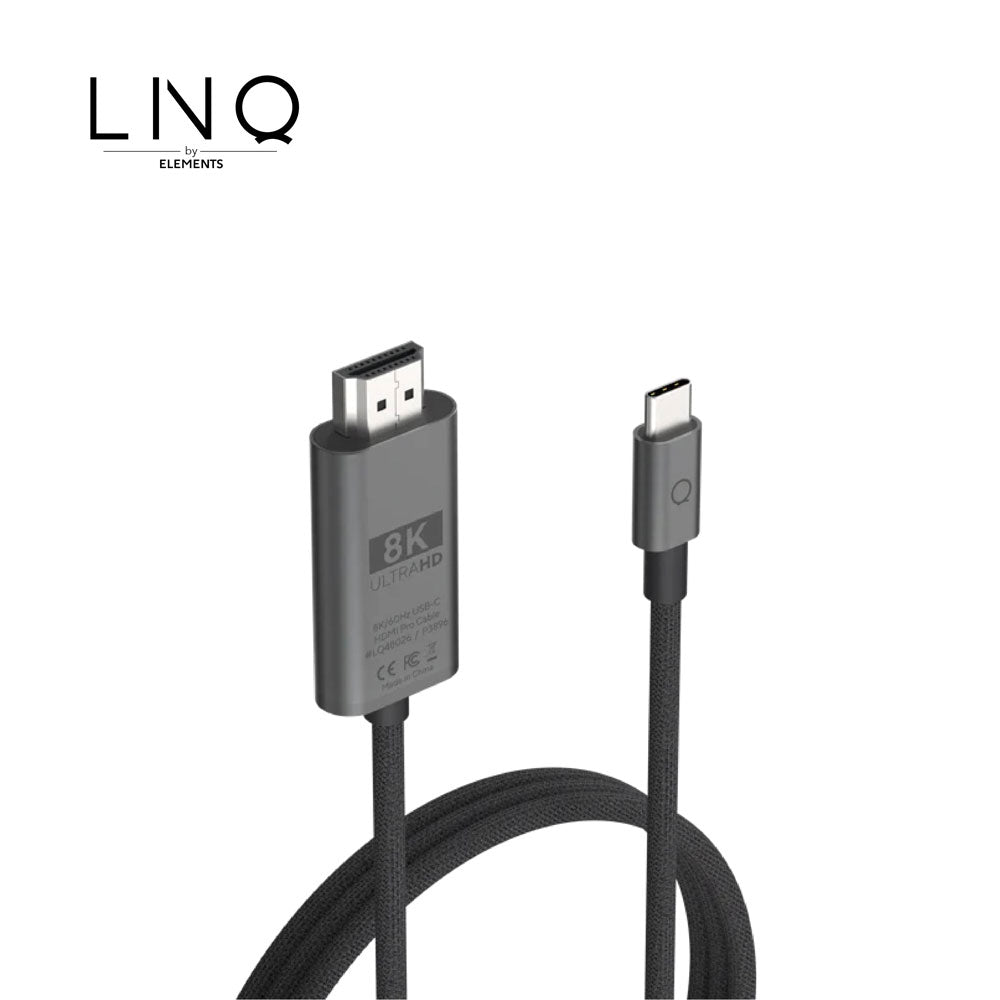丹麥LINQ【 8K UHD 超高清影音傳輸線】LINQ 8K/60HZ USB-C TO HDMI PRO CABLE - 200公分